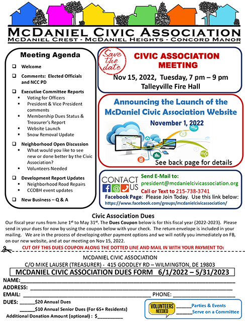 Newsletters – McDaniel Civic Association Newsletters – McDaniel Civic Association